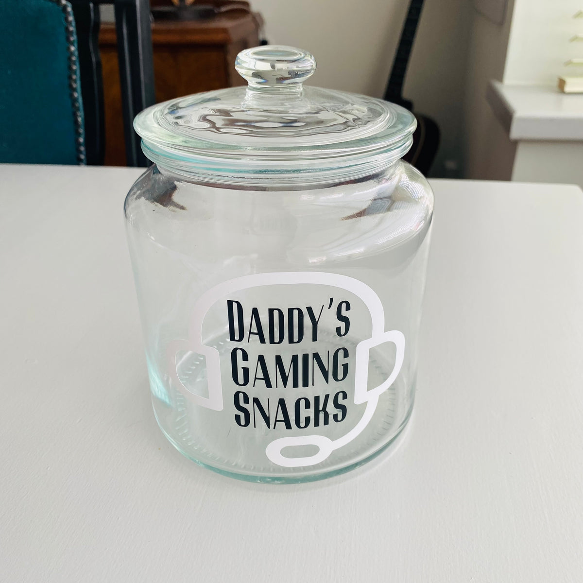 Personalised Gaming Snack Jar – Button It by Jill