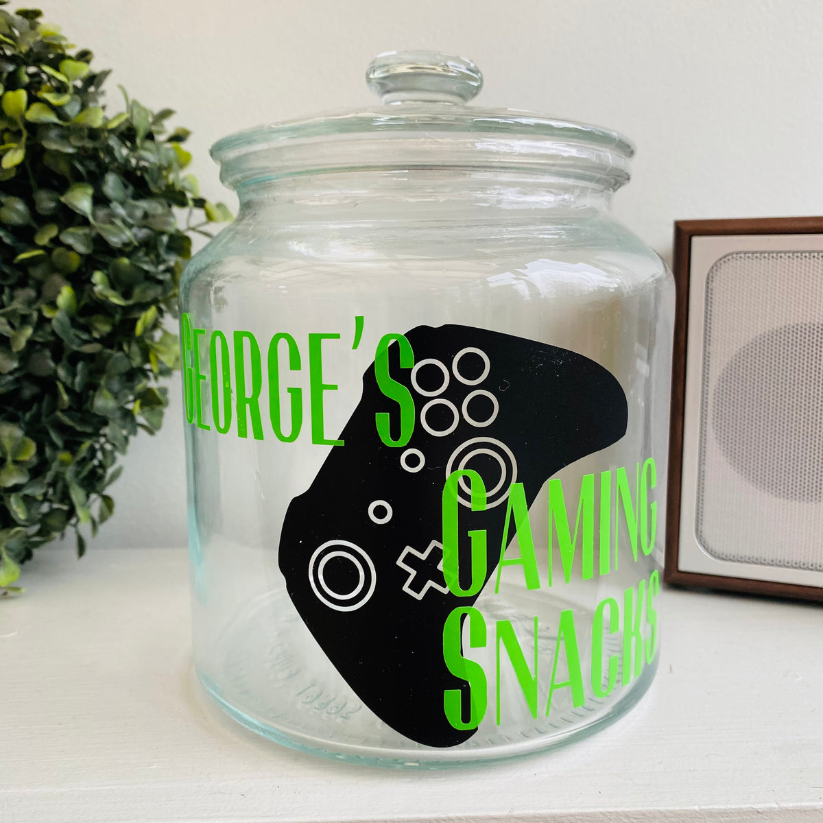Personalised Controller Gaming Snack Jar – Button It by Jill